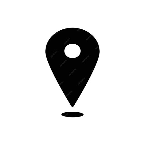 Premium Vector Map Pointer Icon Vector Mark Black And White Vector