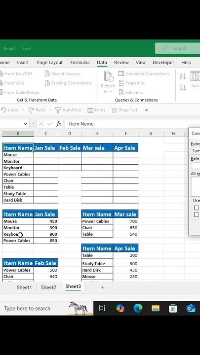 Consolidation In Excel Excel With Rajni Excelshorts Exceltricks Exceltips Youtube