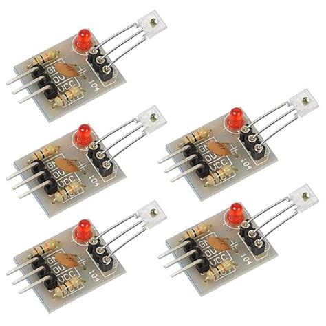 5 Pcs Light Sensor Module Icstation 5v Laser Receiver Sensor Module High Level Output Laser