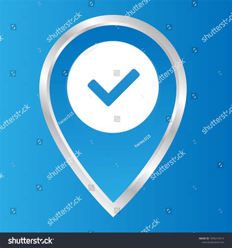 Map Pointer Check Mark Icon On Stock Vector Royalty Free Shutterstock