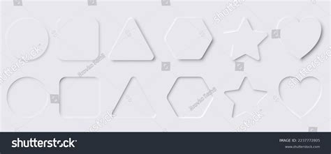 Set Neumorphic Ui Design Elements Vector Stock Vector Royalty Free Shutterstock