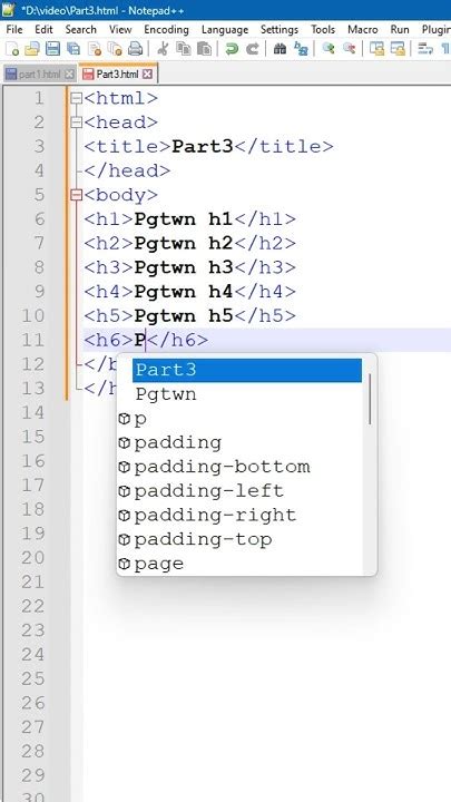 Learn Html In 1 Minute Part3 Heading Tags In Html Programmingtown Html Shorts Programming