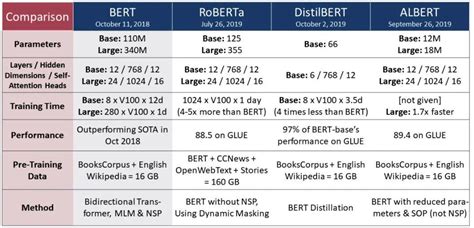 bert variants and their differences 360digitmg