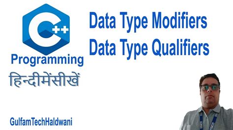 Datatype Modifiers In C Data Type Qualifiers In C Youtube