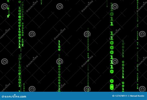 Computer Code Falling Matrix Style Stock Illustration Illustration