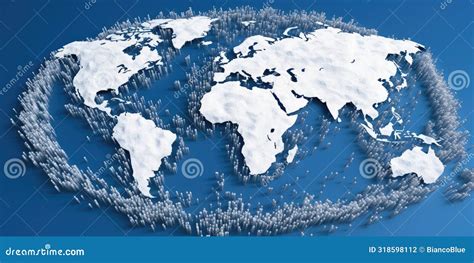 Digital Globe With Glowing Network Lines And Nodes Communication