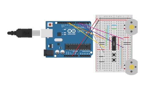 Circuit Design Dc Motor And Push Button Tinkercad