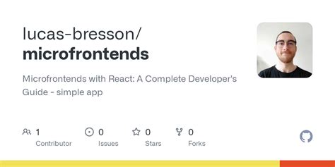 Github Lucas Bressonmicrofrontends Microfrontends With React A