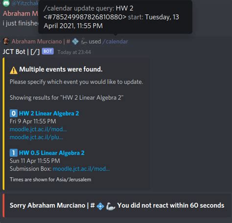 bot not reacting to reactions · issue 141 · denvercoder1 jct discord bot · github
