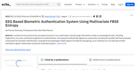 eeg based biometric authentication system using multivariate fbse entropy