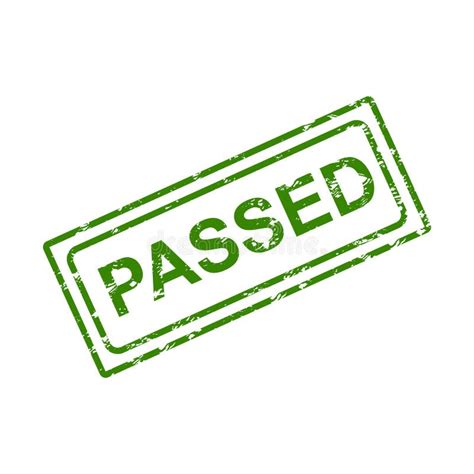 Passed Rubber Stamp Or Seal For Exam Or Test Stock Vector Illustration Of Examination