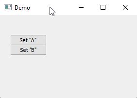 Python Pyqt Two Buttons Connect To Method To Set Text In Label Stack Overflow