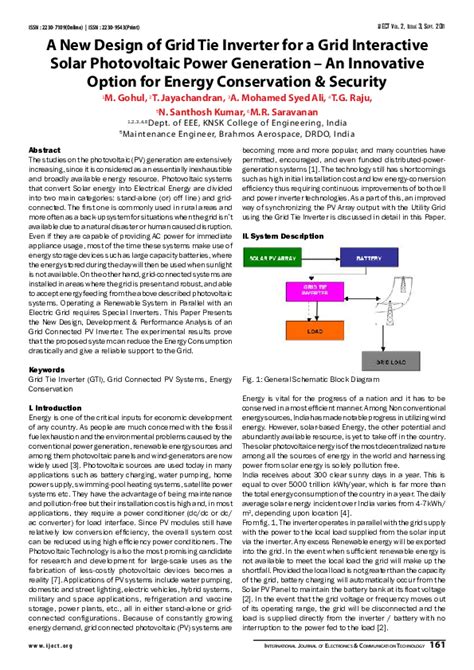 Pdf A New Design Of Grid Tie Inverter For A Grid Interactive Solar Photovoltaic Power