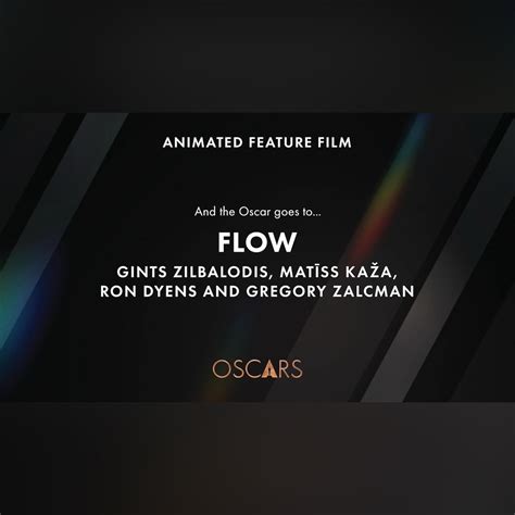 판씨네마 Pancinema 제97회 오스카 장편 애니메이션상 수상 고양이와 친구들이 해냈다 함께 응원해주신 모든 분들 고맙다냥🐈🖤 🏆긴츠 질발로디스 감독 수상 소감