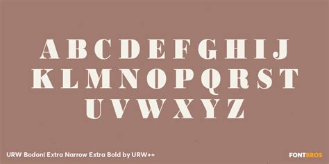 Urw Bodoni Extra Narrow Extra Bold Font Style By Urw Font Bros