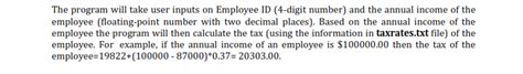Solved Task 1 Tax Management System Write A Java Program