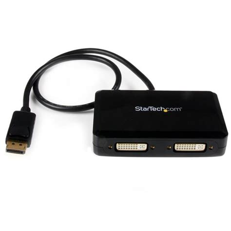 DisplayPort To Dual DVI Adapter Multi Monitor Spanner Cloner StarTech Com