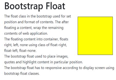 Bootstrap Float Syntax And Different Examples Of Bootstrap Float