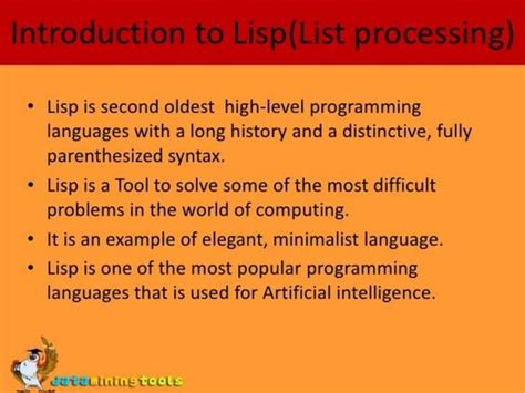 Lisp Programming Language Artificial Intelligence Ppt