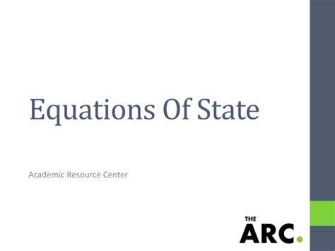 Equations Of State