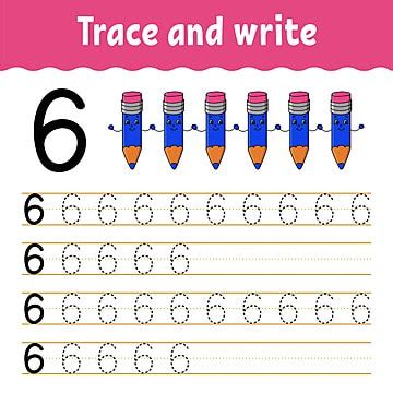 Trace And Write Numbers Template Download On Pngtree