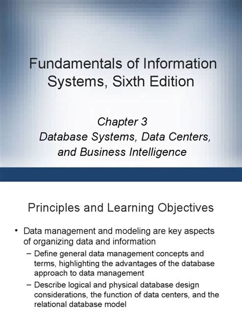 fundamentals of information systems sixth edition pdf databases relational database