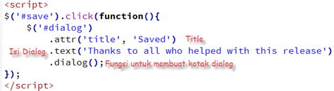 cara menampilkan kotak dialog dengan jquery ui