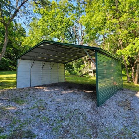 24x25 Vertical Roof Metal Carport