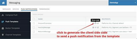 Send Notification From A Push Template Backendless Sdk For Net Api Documentation
