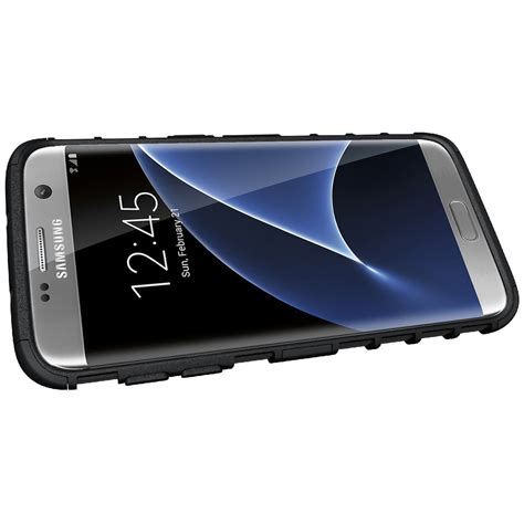 Rugged Tough Shockproof Case For Samsung Galaxy S Edge Black