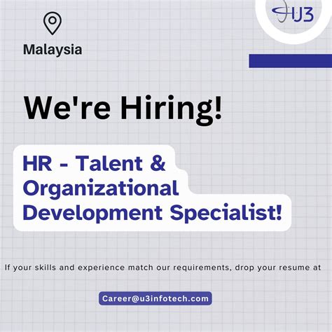 U3 Infotech On Linkedin U3infotech Hr Recruiting Jobopening Career Development Malaysia