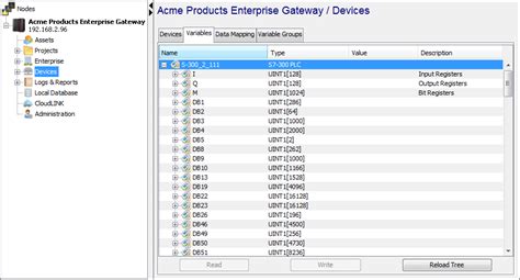 Using The Variables Window To Access Siemens S7 Device Variables