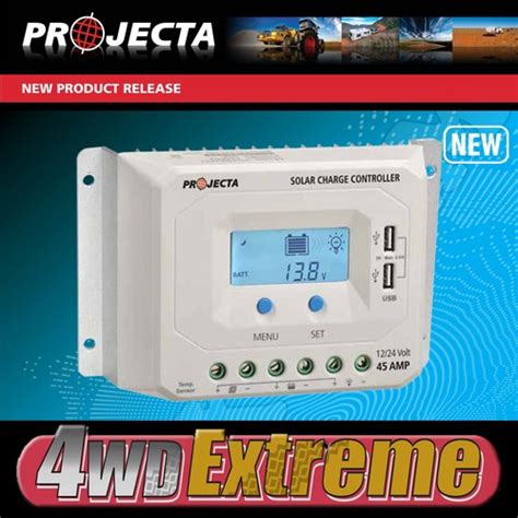 Projecta Solar Controller 45amp Smart Automatic 4 Stage 12v 24v Lcd