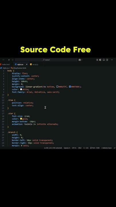 How To Create A Christmas Tree With Html Css And Javascript Step By Step Tutorial Youtube