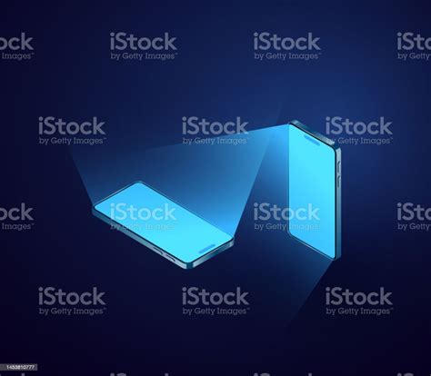 3d 아이소메트릭 전화 벡터입니다 스마트폰 빈 화면 모형 등측투영법에 대한 스톡 벡터 아트 및 기타 이미지 등측투영법 디자인 멀티미디어 Istock