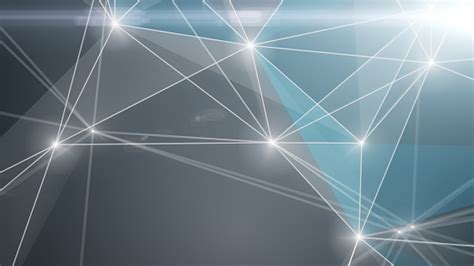 블록 체인 네트워크추상 밝은 파란색 배경에 점 연결 인터넷 연결 과학 기술 그래픽 디자인의 추상적 인 감각 3d 일러스트레이션