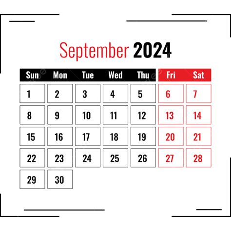 Calendario Setembro 2024