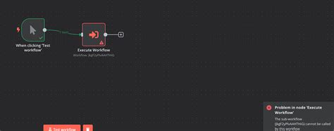 Error The Sub Workflow Cannot Be Called By This Workflow The Sub Workflow Youre Trying To