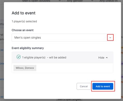 Adding Moving A Player To An Event After Players Selections Are Finalized USTA Online Help Center