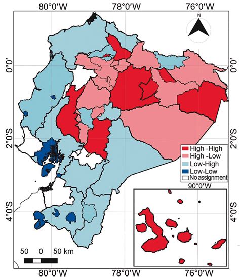 Spatial Distribution Of The Clusters Identified With The Gwr Technique