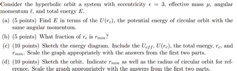 Solved Consider The Hyperbolic Orbit A System With