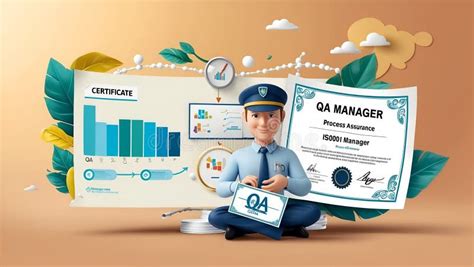 Photo Realistic As Qa Manager With Process Map And Certificate Concept