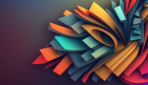 Premium Ai Image A Colorful Abstract Design With A Large Flower In The Center