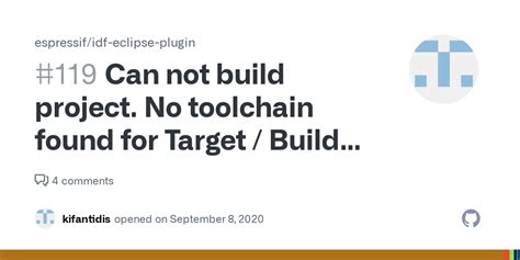 Can Not Build Project No Toolchain Found For Target Build Not