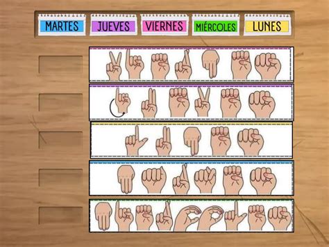 Dias De La Semana Lsm Une Las Parejas