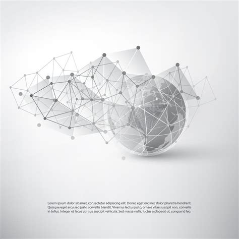 Cloud Computing And Networks Concept With World Map Global Digital Network Connections