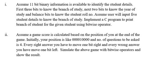 Solved Assume 11 Bit Binary Information Is Available To