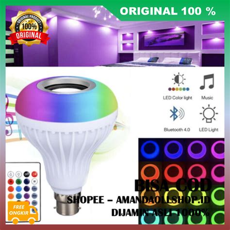 Jual Lampu Rgb Speaker Bluetooth Speaker Blutooth Wireless Lampu Music Led Rgb Bohlam Speaker