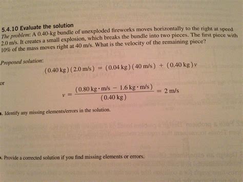 Solved Evaluate The Solution The Problem A Kg Bundle Chegg