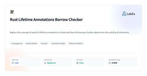 Rust Lifetime Annotations And Borrow Checker Labex